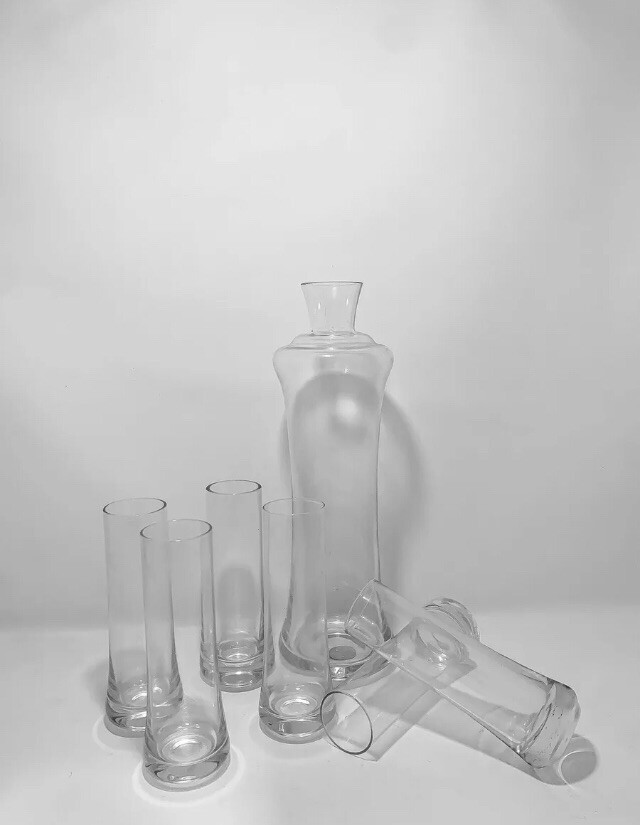 MIKASA - BLOCK Crystal Ice Vodka Set Decanter with 6 Glasses NEW | eBay
