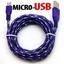 LOT Braided Micro usb data sync cable cord 3,5,10 FT for Android Cell ...