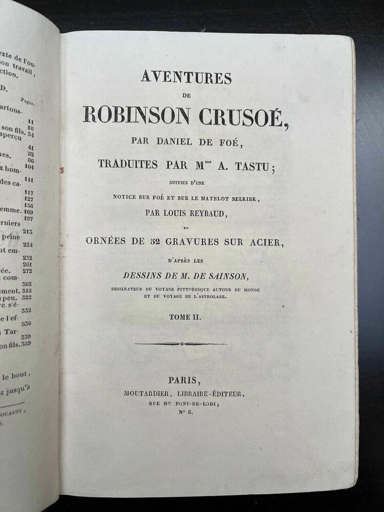 Daniel Di Foe: Avventure Di Robinson Crusoe Volume 1 E Volume 2 -tastu ...