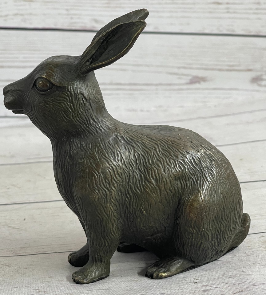 Amazing Bronze Copper Rabbit Hare Bunny Highly Detailed Sculpture Hot ...