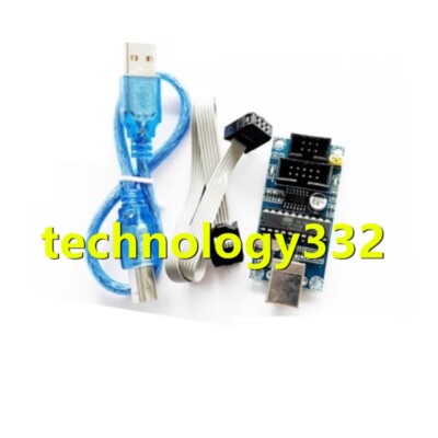 1PC NEW AVR MCU USBtinyISP with USB square cable download cable USB ...
