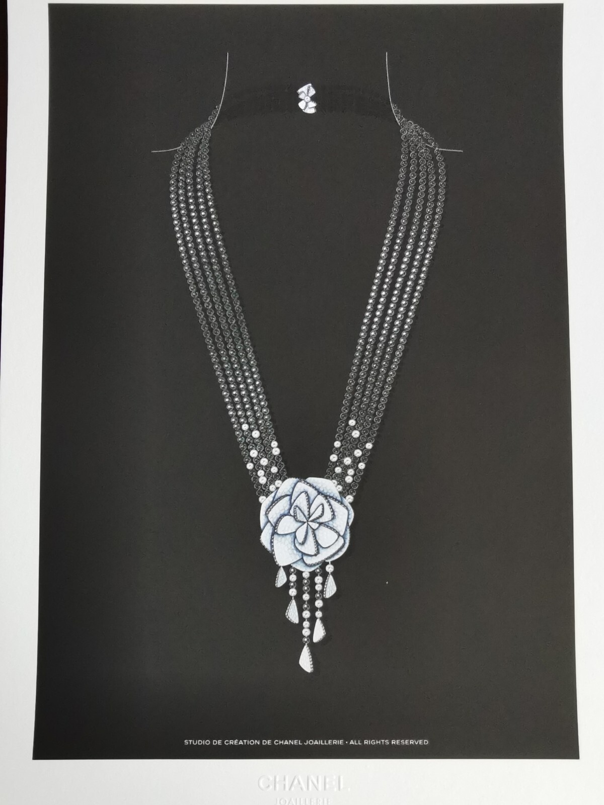 GOUACHÉ - IMPRESSION ORIGINALE - BIJOUX - SAUTOIR -HAUTE JOAILLERIE ...