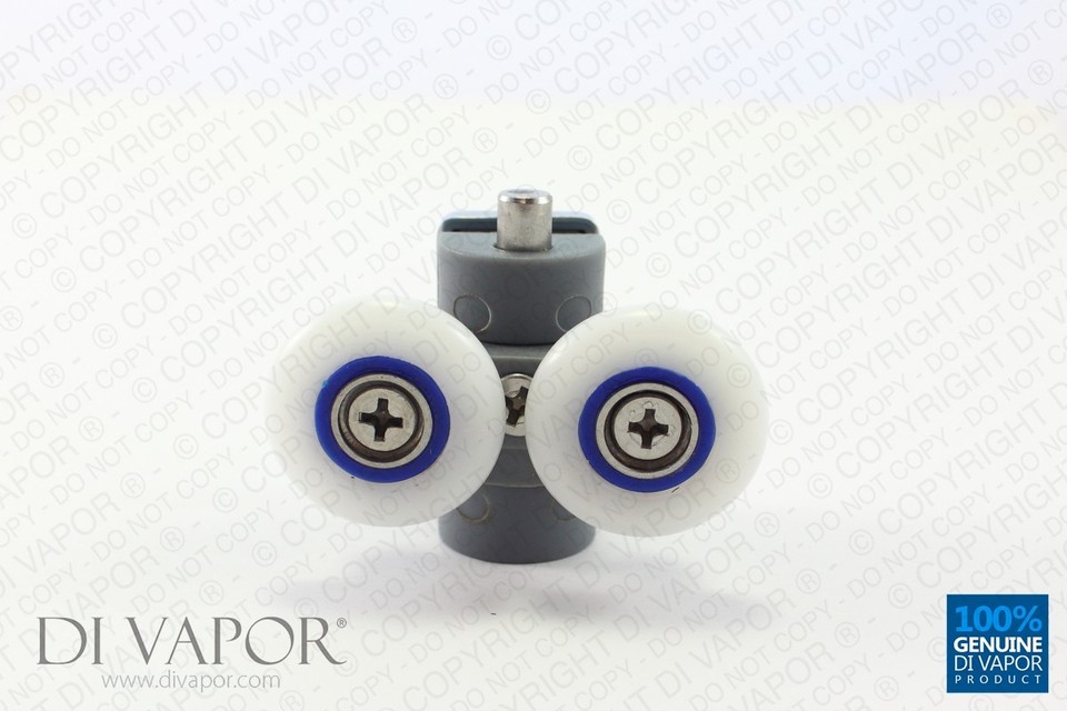 Di Vapor (R) Swivel Spring Double Shower Roller 5mm to 6mm Glass Two ...