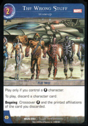 VS System: The Wrong Stuff, Team-Up - Foil [Played] Marvel Universe TCG CCG Clas | eBay
