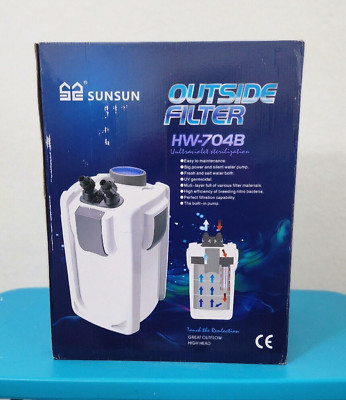 Aquarium Canister Filter 525 GPH 9W UV Sterilizer SUNSUN HW-704B | eBay