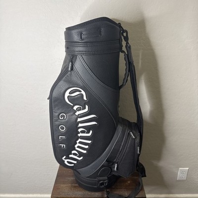 Vintage Callaway Big Bertha Staff Cart Golf Bag Black Leather EUC | eBay