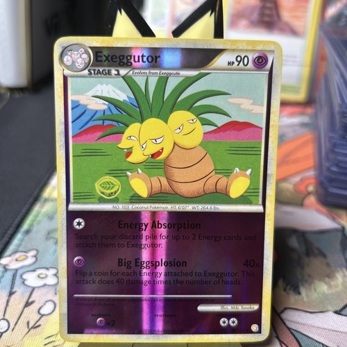 Pokémon TCG Exeggutor 18/123 HeartGold & SoulSilver Reverse Holo Rare ...