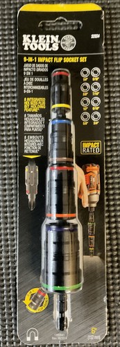 Klein Tools 6 In 1 Impact Rated Flip Socket Set Metric Tools 32933M ...