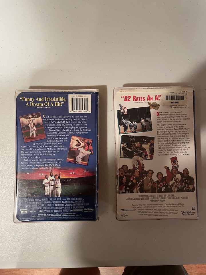 Disney D2/Angels in the Outfield VHS tapes | eBay