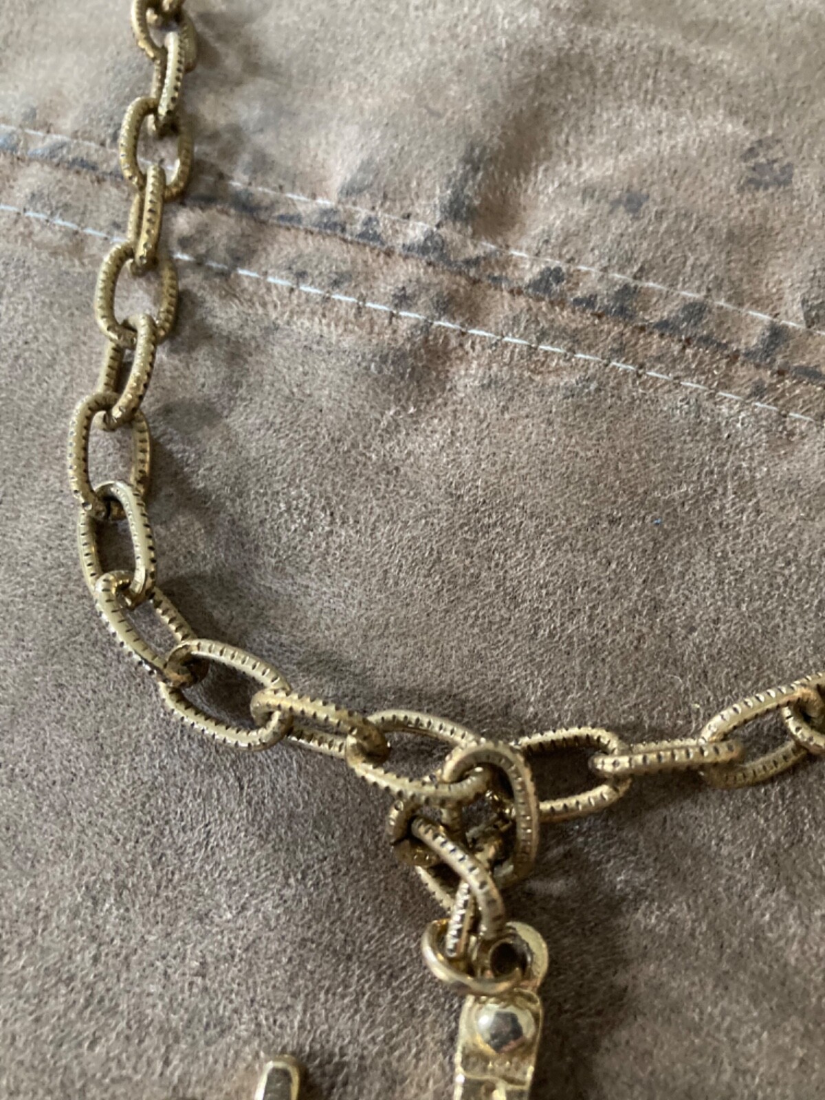 Vintage Mayan Figural Fertility Gold Tone Aztec Chain… - Gem