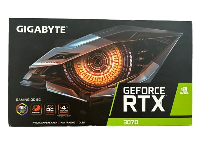Nvidia Gigabyte Geforce RTX 3070 oc 8GB graphics card box only, No Foam ...