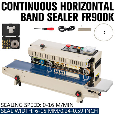 Continuous Horizontal Band Sealer FR900 Bag Sealing Machine with 20 ...