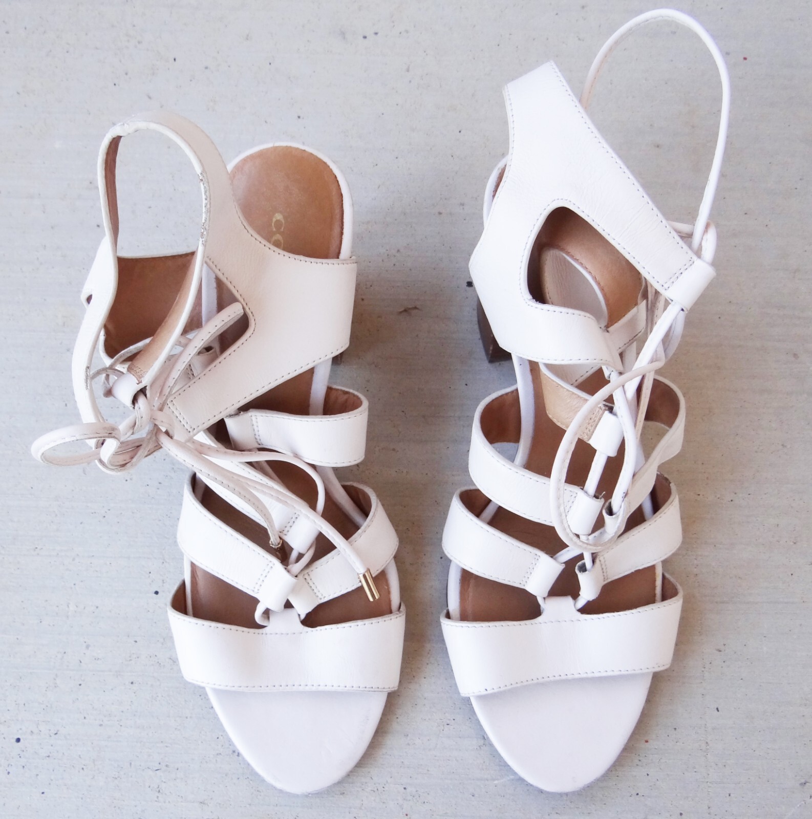 COACH Larissa Sandals Strappy Lace Up Block Heel Chal… - Gem