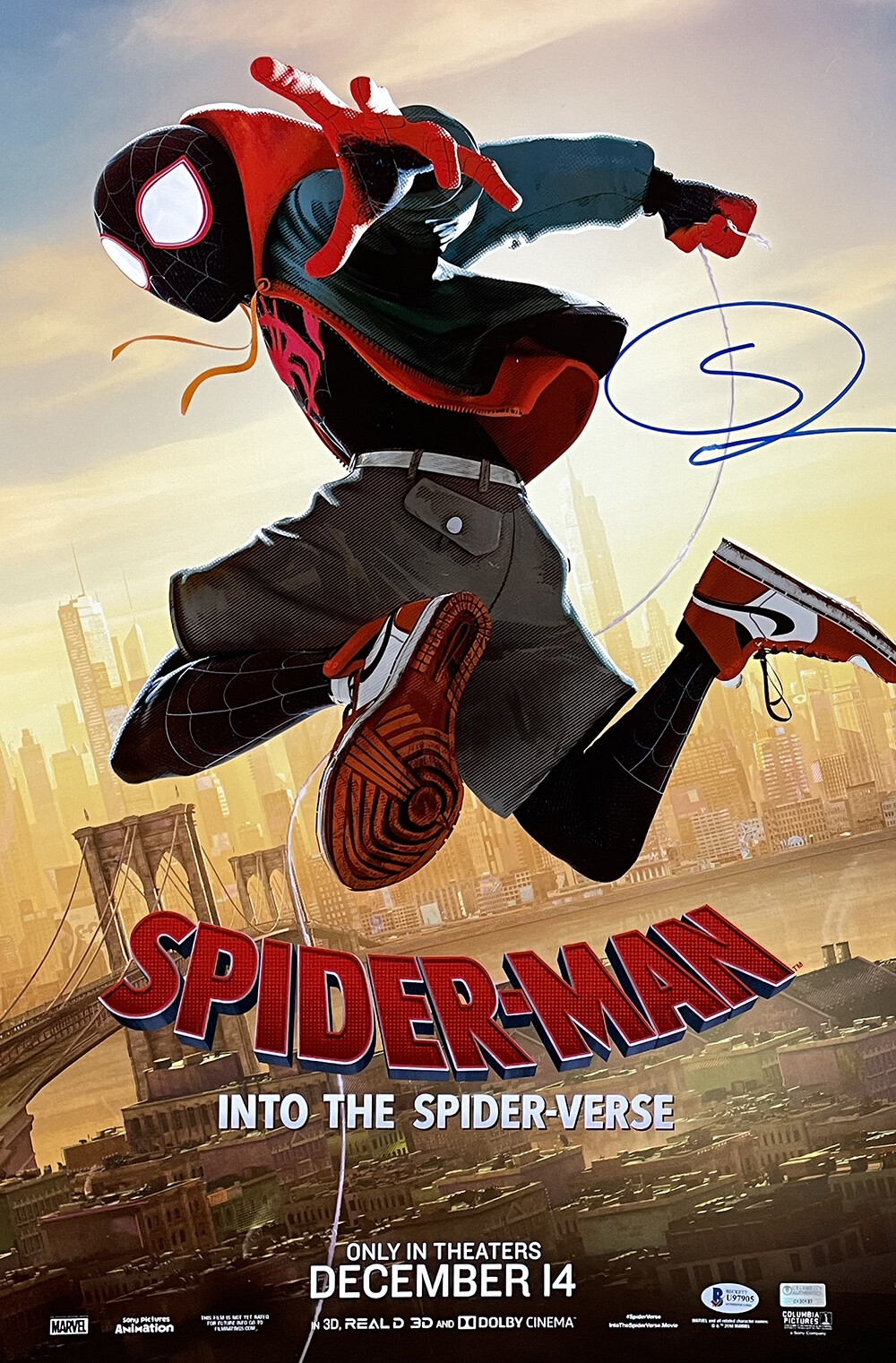 Shameik Moore Autographed Signed 18X24 Spider Man Into The Spider Verse ...