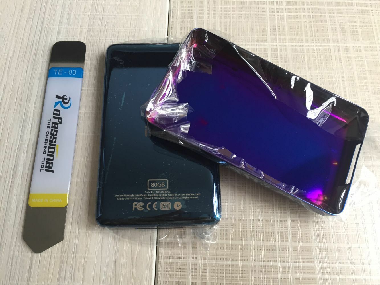 BLUE Metal Rear Backplate Housing Case Cover For iPod 6th Gen Classic ...