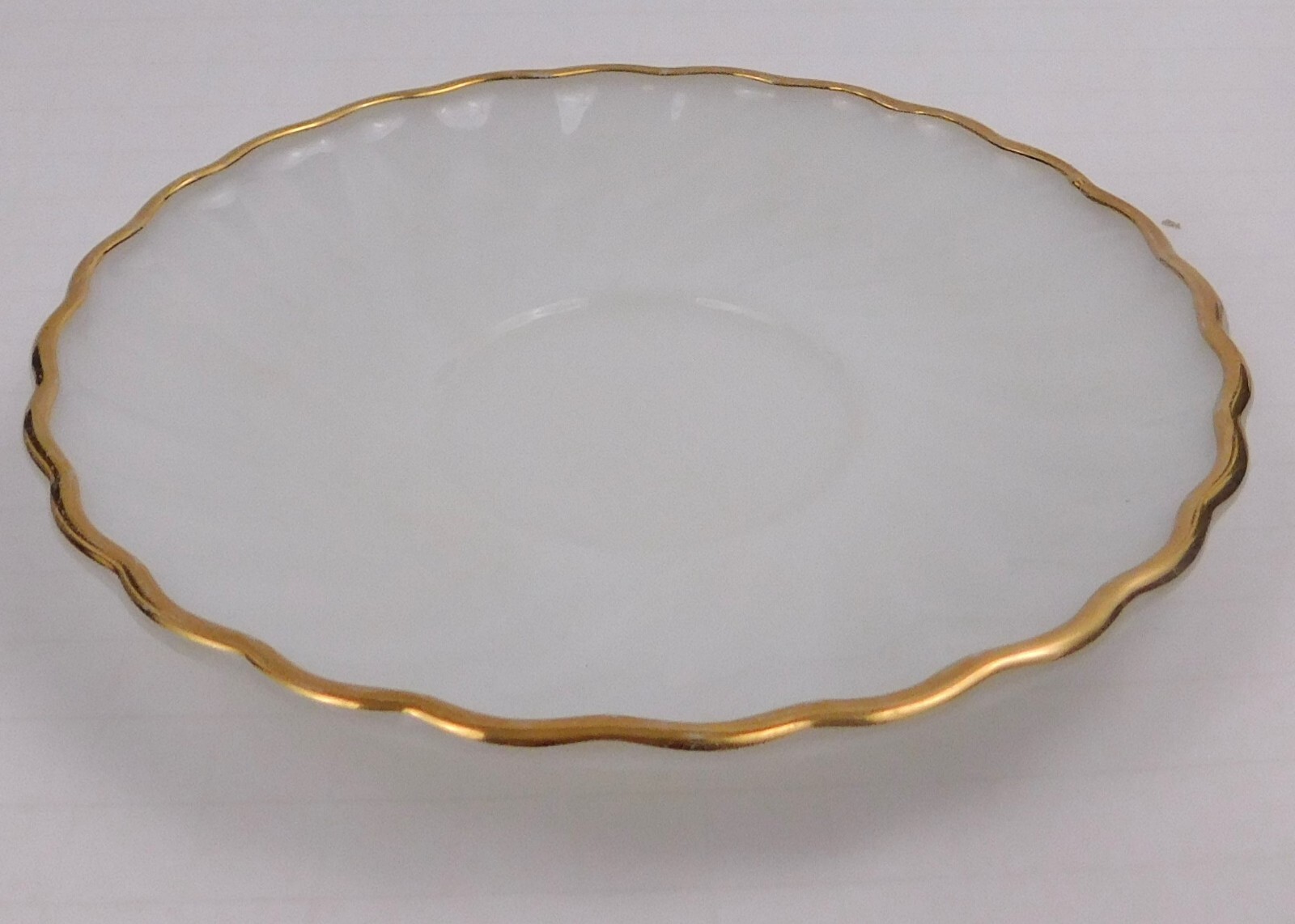 Anchor Hocking Fire King Ware Translucent Saucer Swirl Gold Rim | eBay