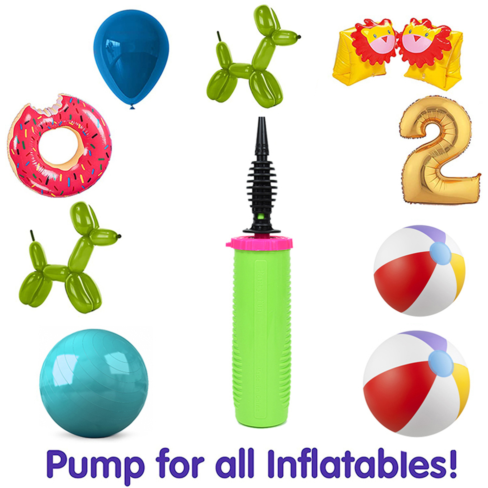 Balloon Inflator Non-Slip Lightweight Hand Push Type Inflator Balloon ...
