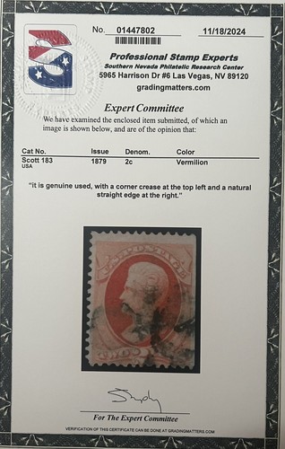 US Stamp Scott# 183 Used PSE Certificate | eBay