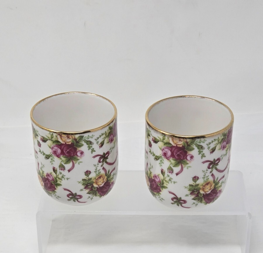 Royal Albert Old Country Roses Ruby Celebration Fine China 2001 Mugs ...