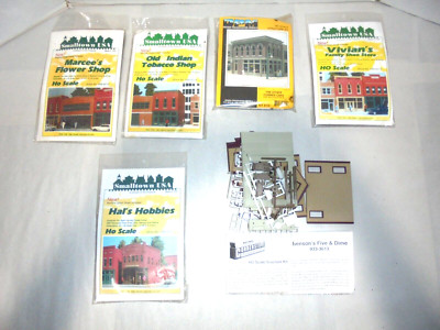 HO SCALE TRAIN BUILDINGS MIB COMMERCIAL RETAIL 6 KITS VERY NICE | eBay