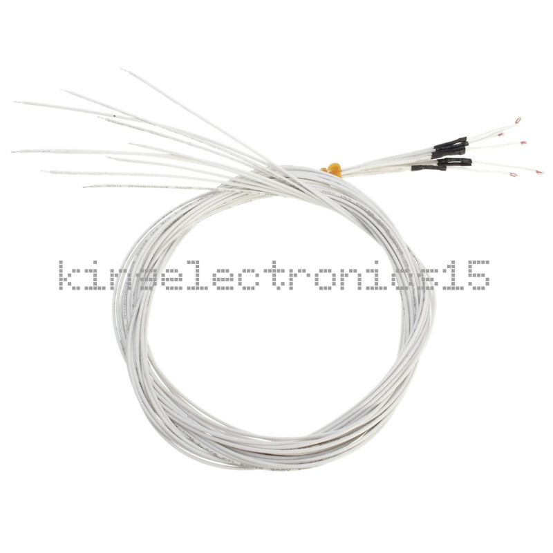 5PCS Reprap NTC 3950 Thermistor 100K + 1 Meter wire for 3D Printer Bed ...