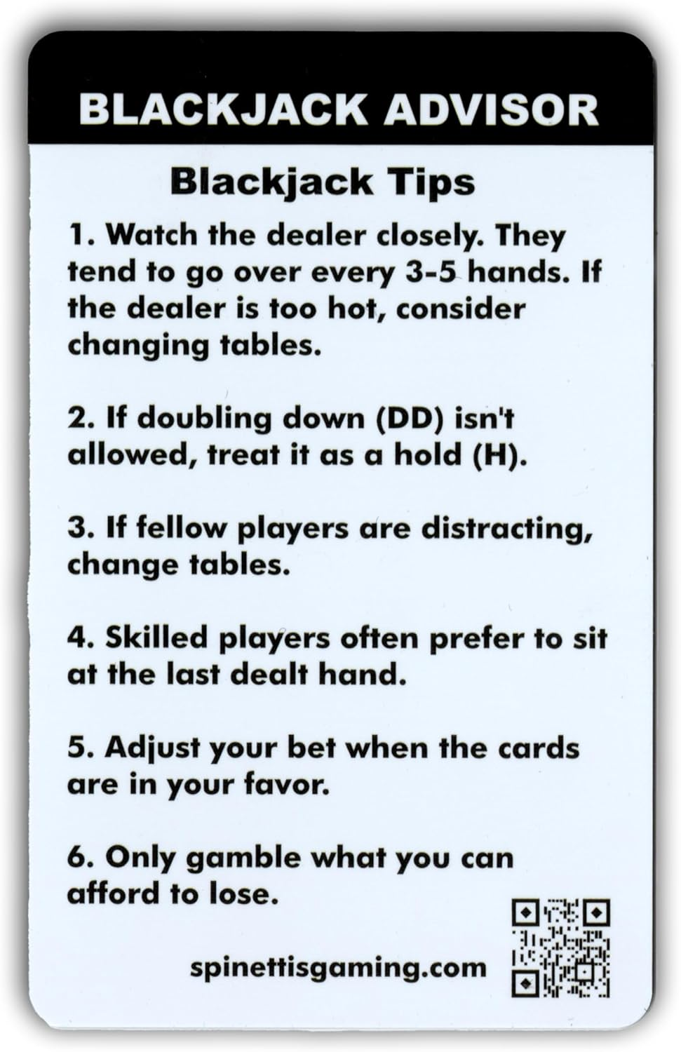 Basic Strategy Card for Blackjack | eBay