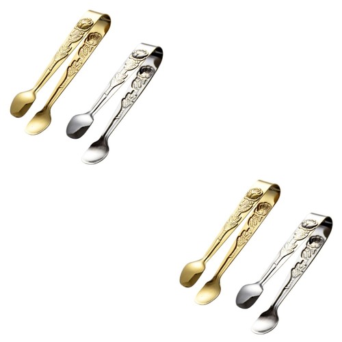 4 pcs Stainless Steel Small Ice Clips Multi-purpose Food Cookie Candy ...