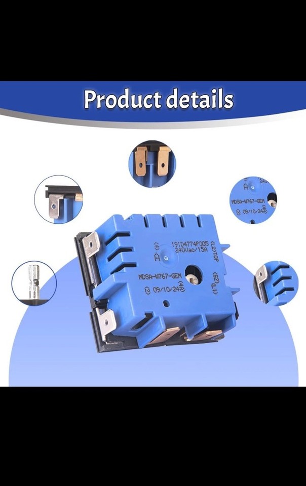 WB24X25013 Range Infinite Control Switch For GE PS11729102 MDSA-W767 ...