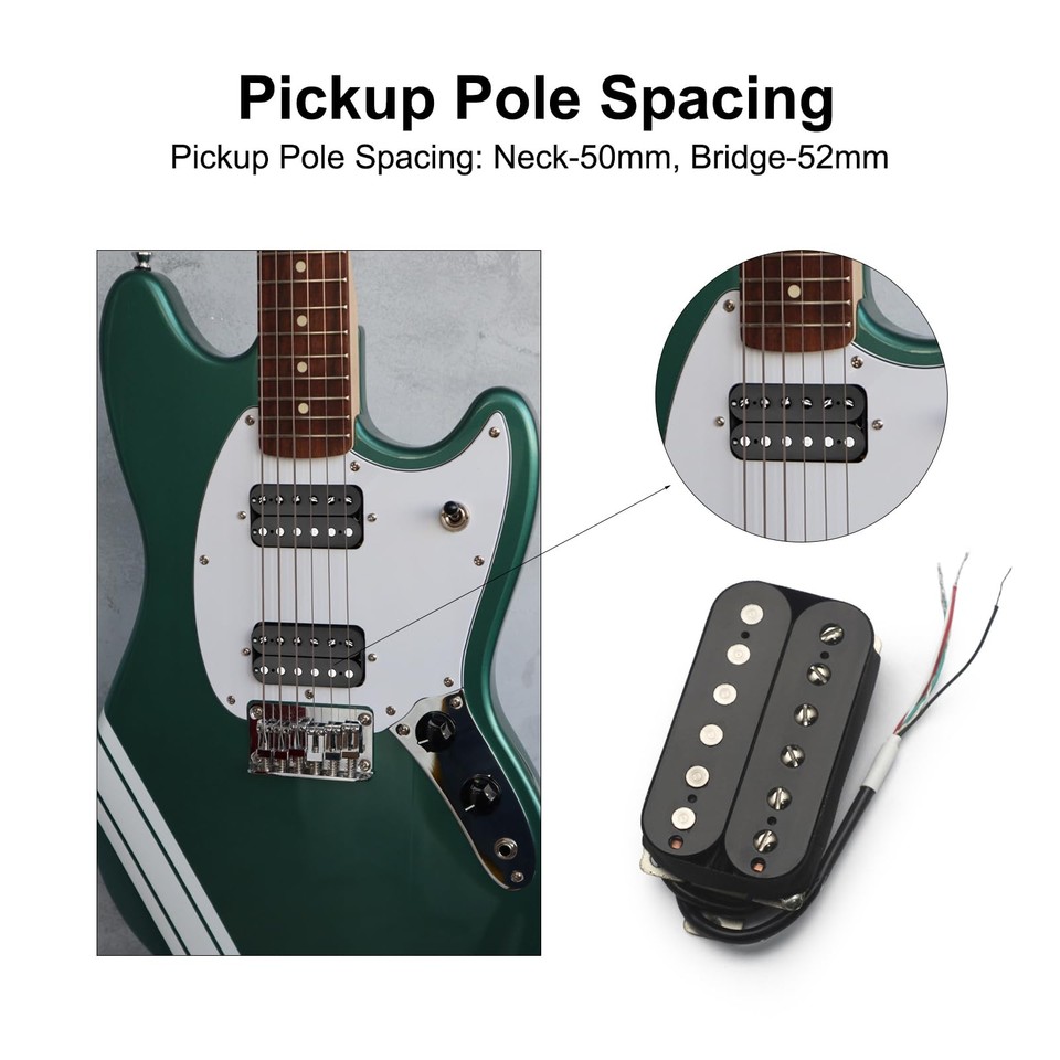 Alnico 2 Electric Guitar Pickup N-50 7-8K/B-52 8-9K Humbucker Alnico II ...