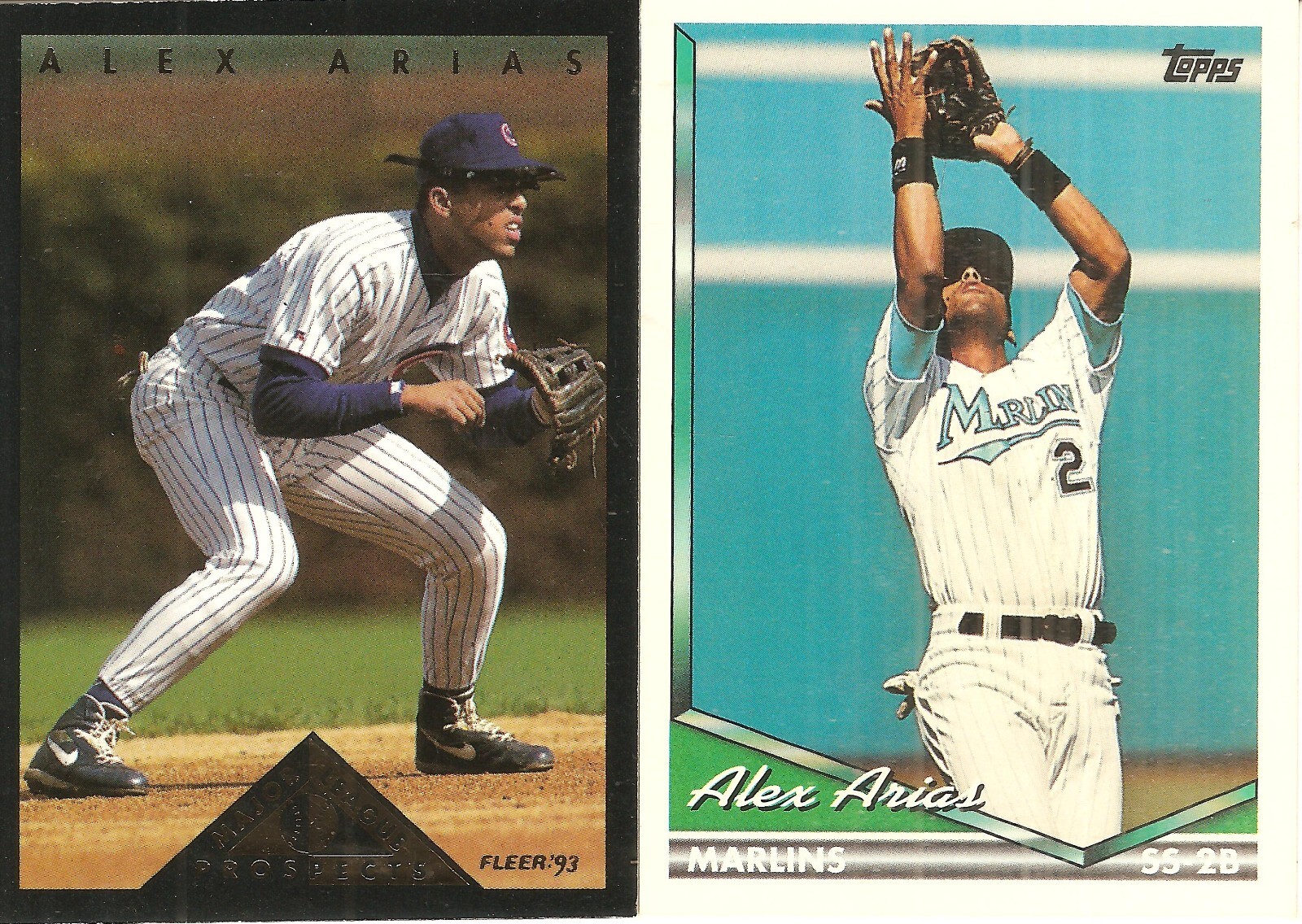 2 DIFFERENT CARD ALEX ARIAS BASEBALL CARD LOT 589 | eBay