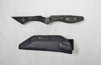 TOPS Back Bite Fixed Blade Knife W/ Kydex Seath Used | eBay