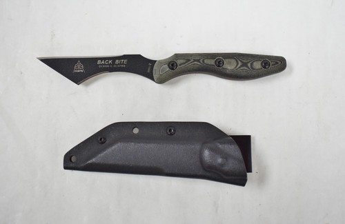 TOPS Back Bite Fixed Blade Knife W/ Kydex Seath Used | eBay