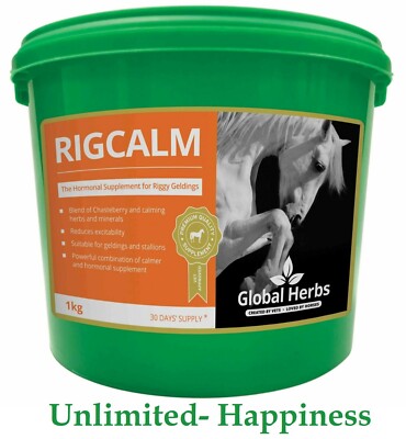 Global Herbs RigCalm 1KG -Rig Calm Supplement for Horses - Free ...