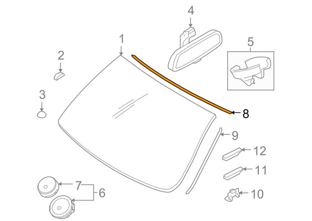 BMW 51317179737 Genuine OEM Factory Original Upper Molding for sale ...