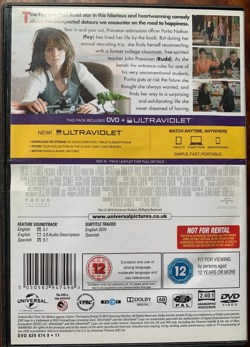 Admission Movie Dvd