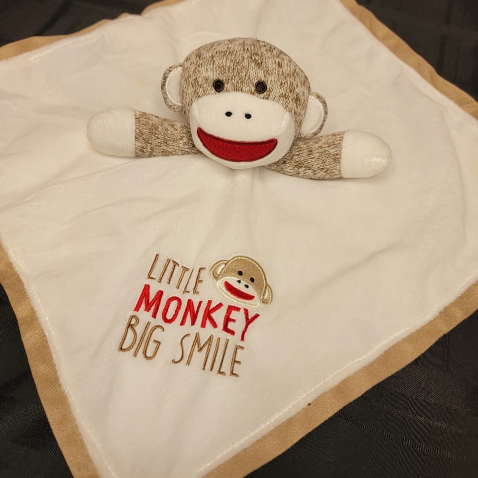 Baby Starters Little Sock Monkey Big Smile Lovey Security Blanket ...