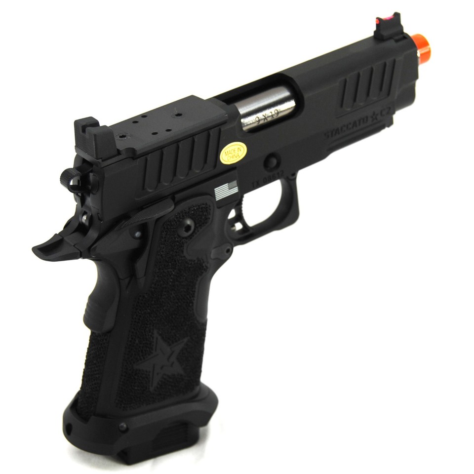 6mmProShop Staccato Licensed C2 Compact 2011 T8 Green Gas GBB Pistol ...