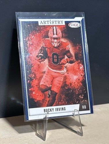 2024 SAGE Artistry Football Blue Bucky Irving #25 Rookie Card RC Tampa ...