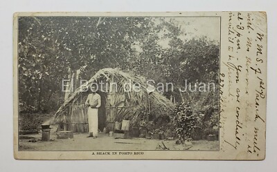 ANTIQUE POSTCARD / PRESBYTERIAN MISSIONS PUERTO RICO / NATIVE HUT ...