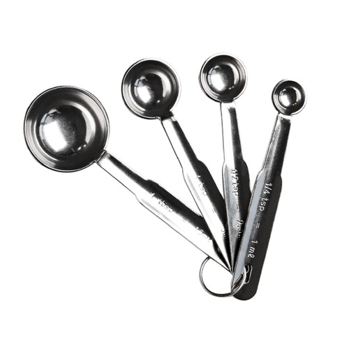 de Buyer Stainless Steel Measuring Scoops - Set of 4 - Measure ...