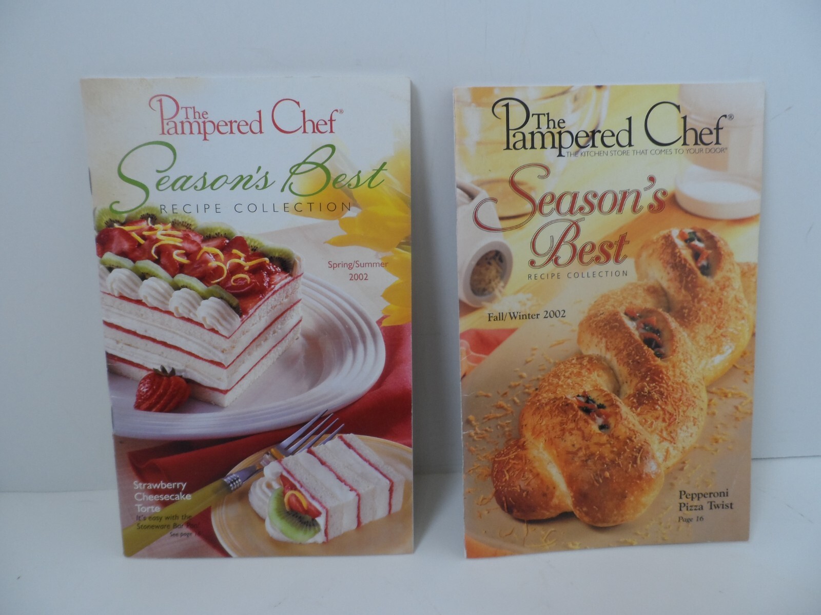 2 Pampered Chef Seasons Best Recipe Collection Cookbooks- 2002 Spg./Sum ...