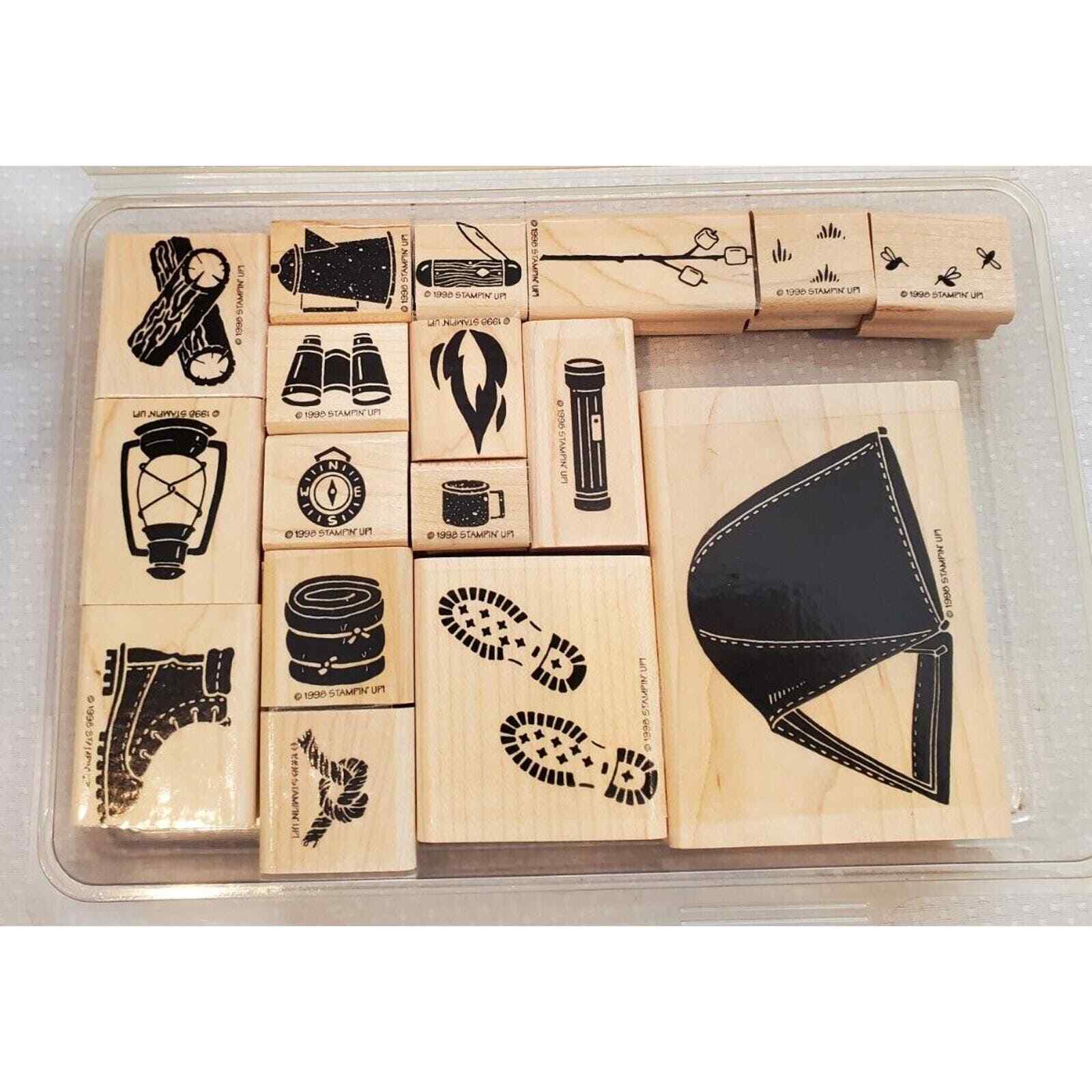 Stampin' Up! Camping Hiking Themed Rubber Stamps Set of 17 Crafts Photo ...