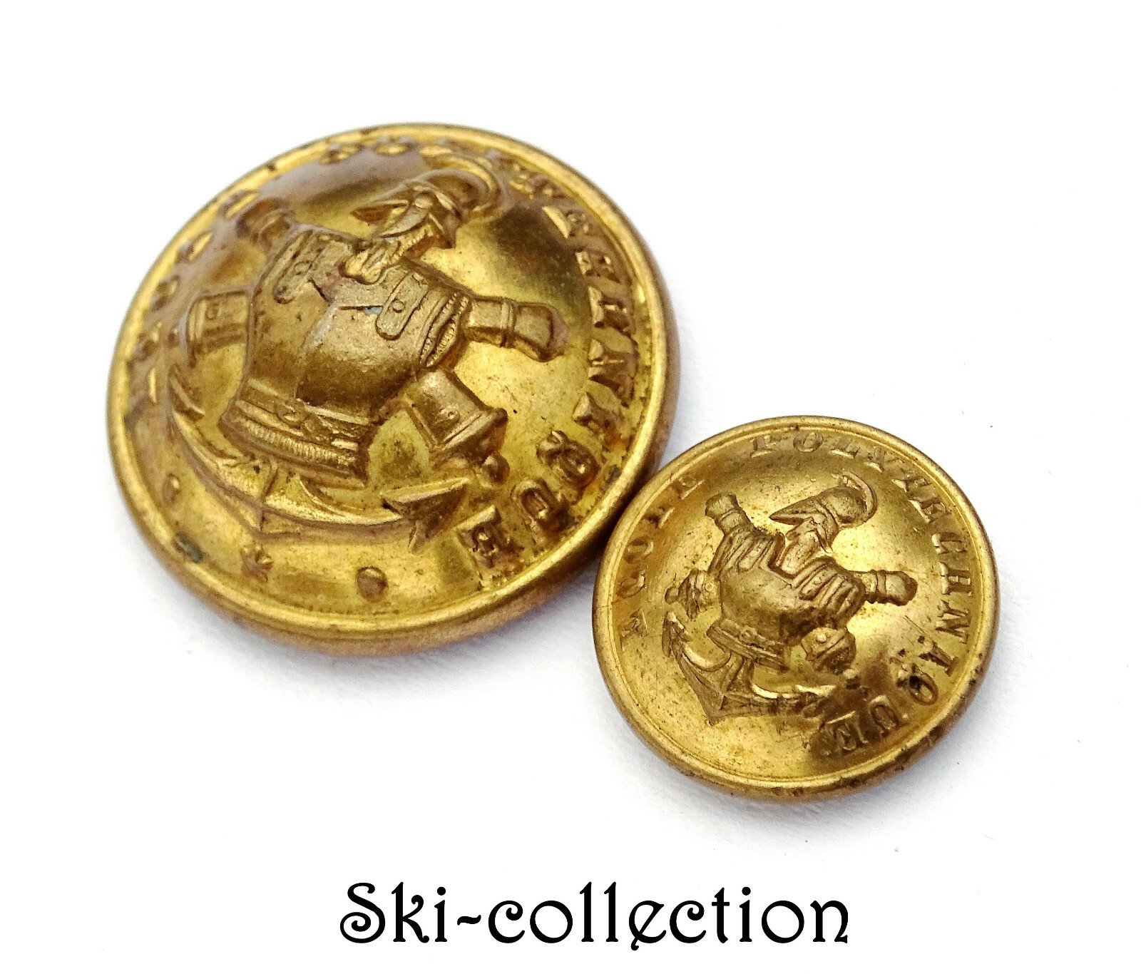 2 Buttons School Polytechnique.France to The 1880. 22/15 MM | eBay