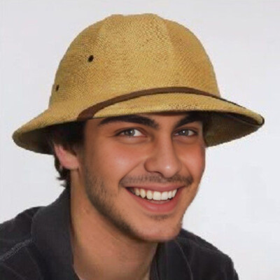 Men Straw Bucket Safari Jungle Hunter Explorer Pith Helmet Hat Film ...