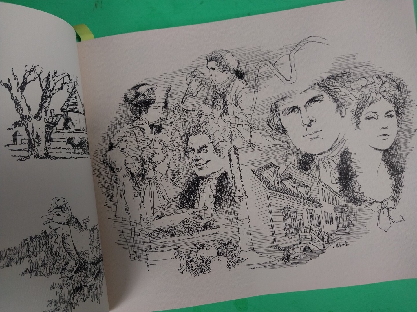 Sketchbook of Williamsburg Vernon Wooten 1988 5th printing pen and ink ...
