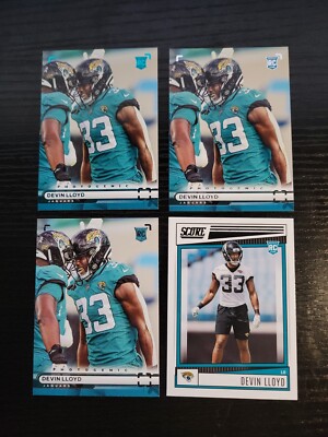 Devin Lloyd Rookie Lot Photogenic Ph49 Teal Score 350 Jaguars | eBay