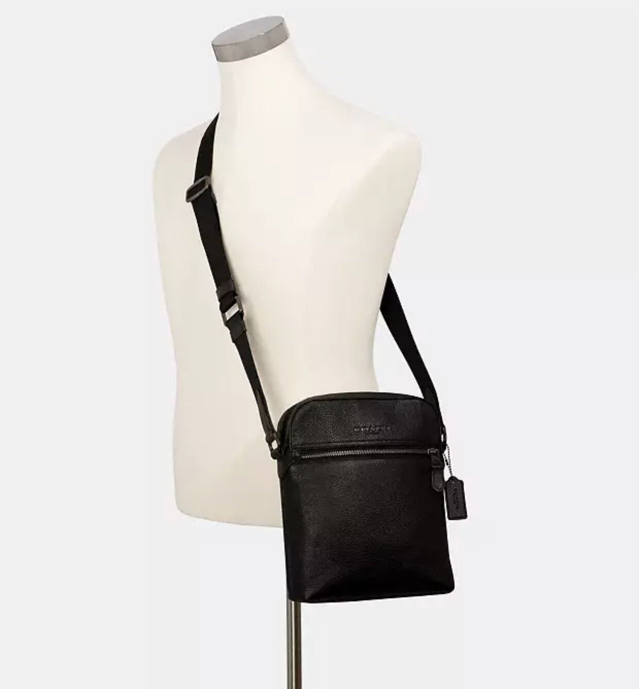 Coach 4011 Men's Unisex Houston Flight Bag in Leather Black NEW Cross ...