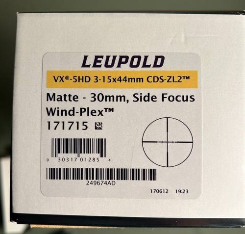 LEUPOLD MATT 30mm SIDE FOCUS WIND PLEX 171715 SCOPE BOX ONLY! | eBay