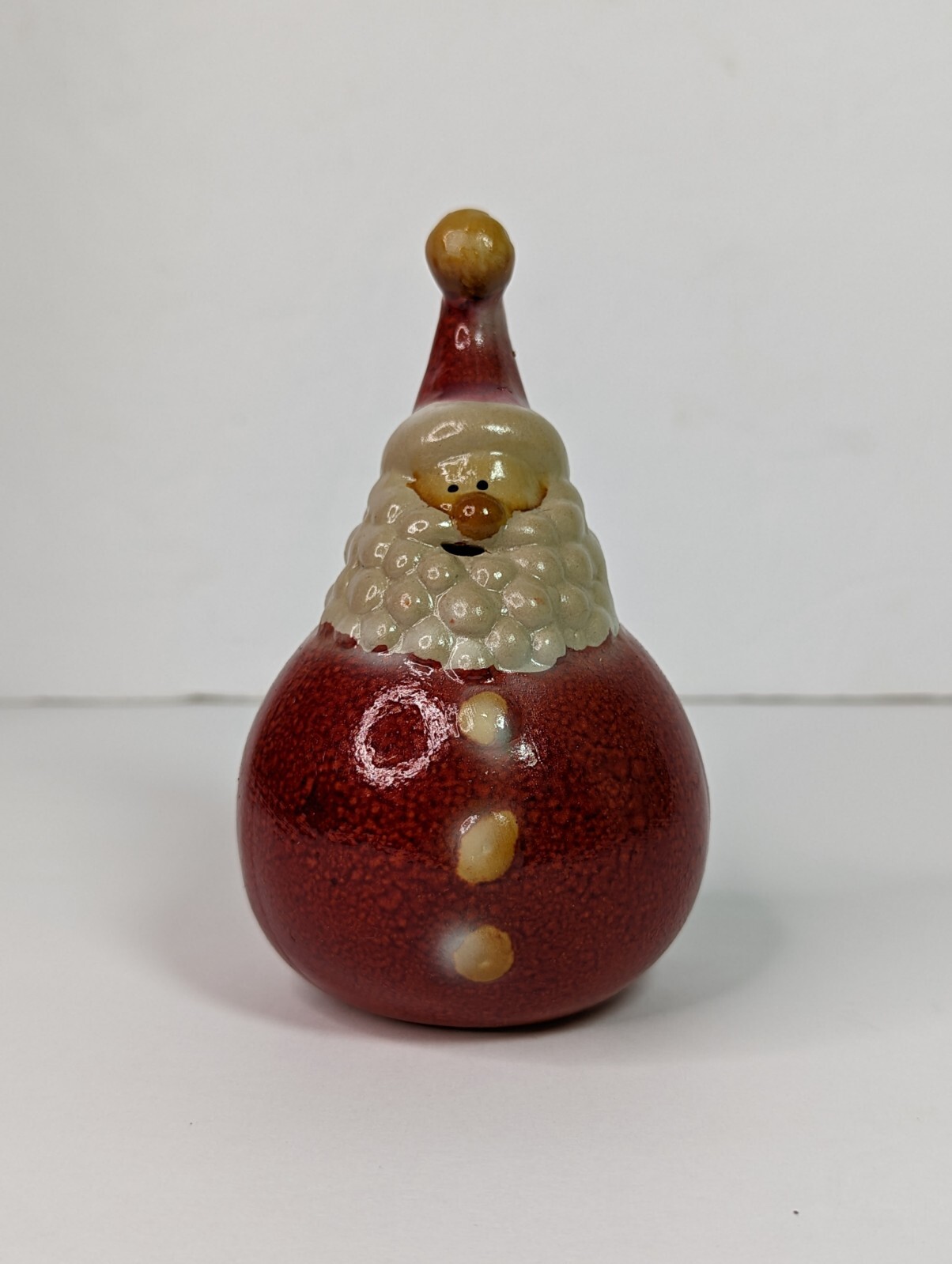 Santa Claus Vtg Christmas Figurine Ceramic Roly Poly | eBay