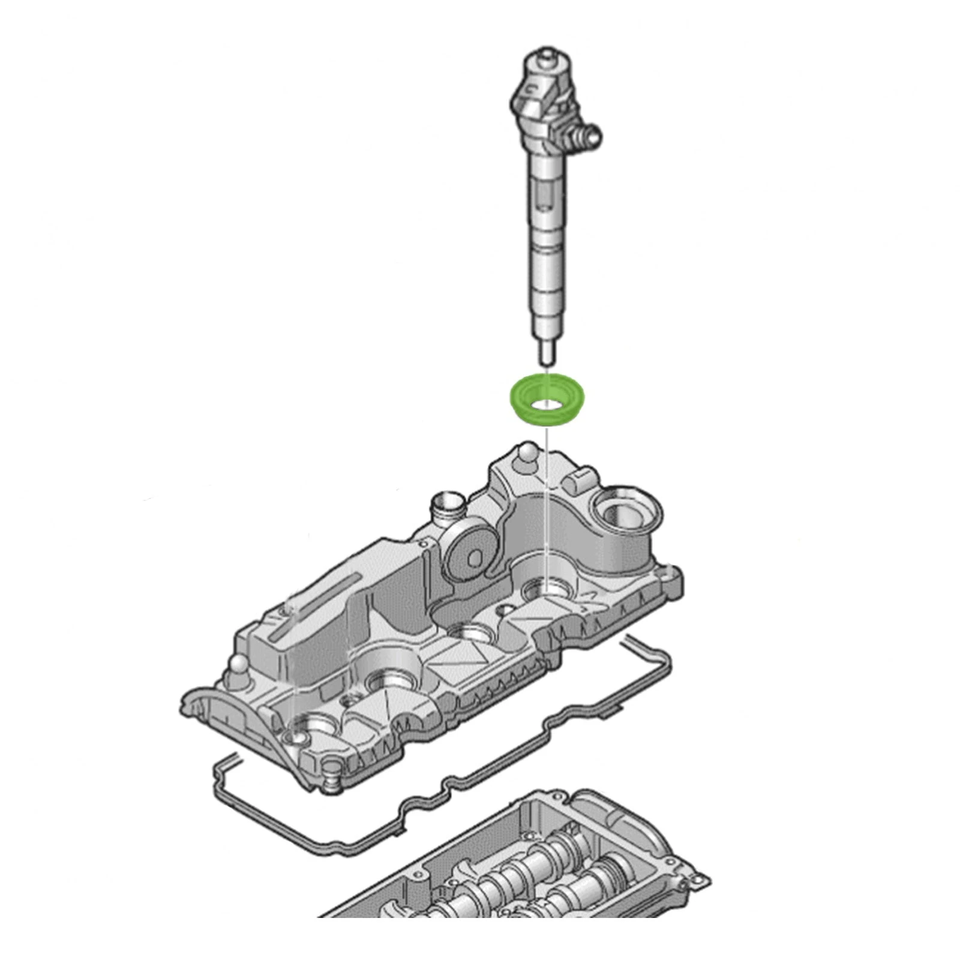 4x Injector Seal Holder Fits Audi A1 A3 A4 Skoda VW OE 04L103070B Febi ...